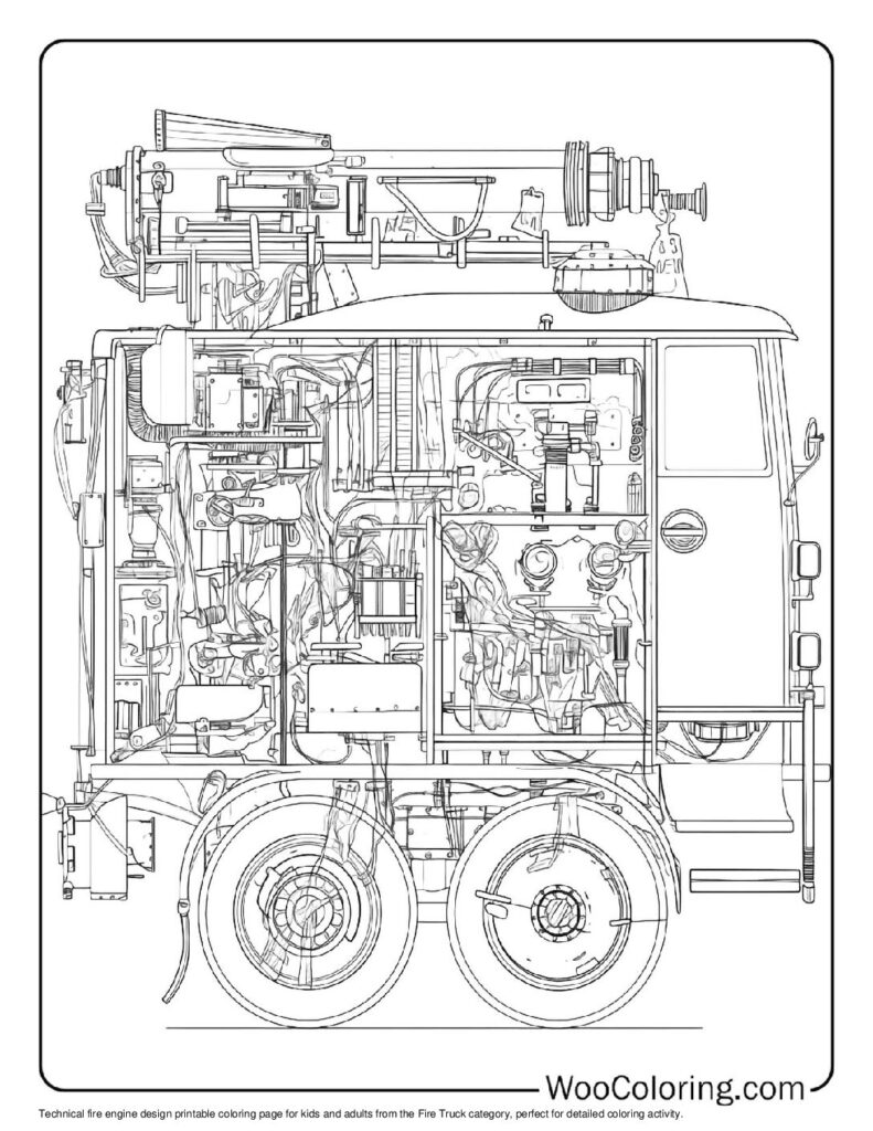 100+ Fire Truck coloring pages (Free PDF To Print) | Woo Coloring