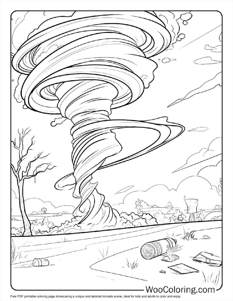 100+ Tornado coloring pages (Free PDF To Print) | Woo Coloring