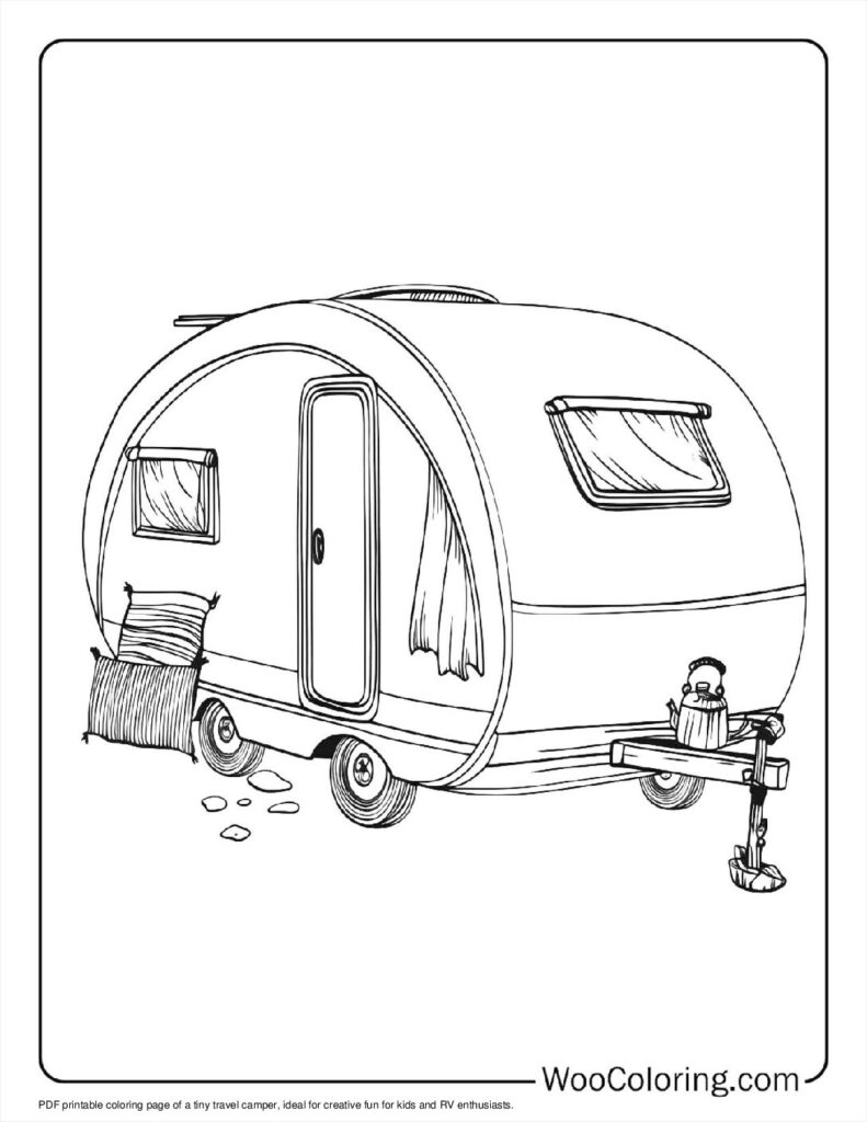 100+ Camper & RV coloring pages (Free PDF To Print) | Woo Coloring