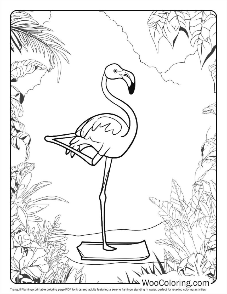 100+ Flamingo coloring pages (Free PDF To Print) | Woo Coloring