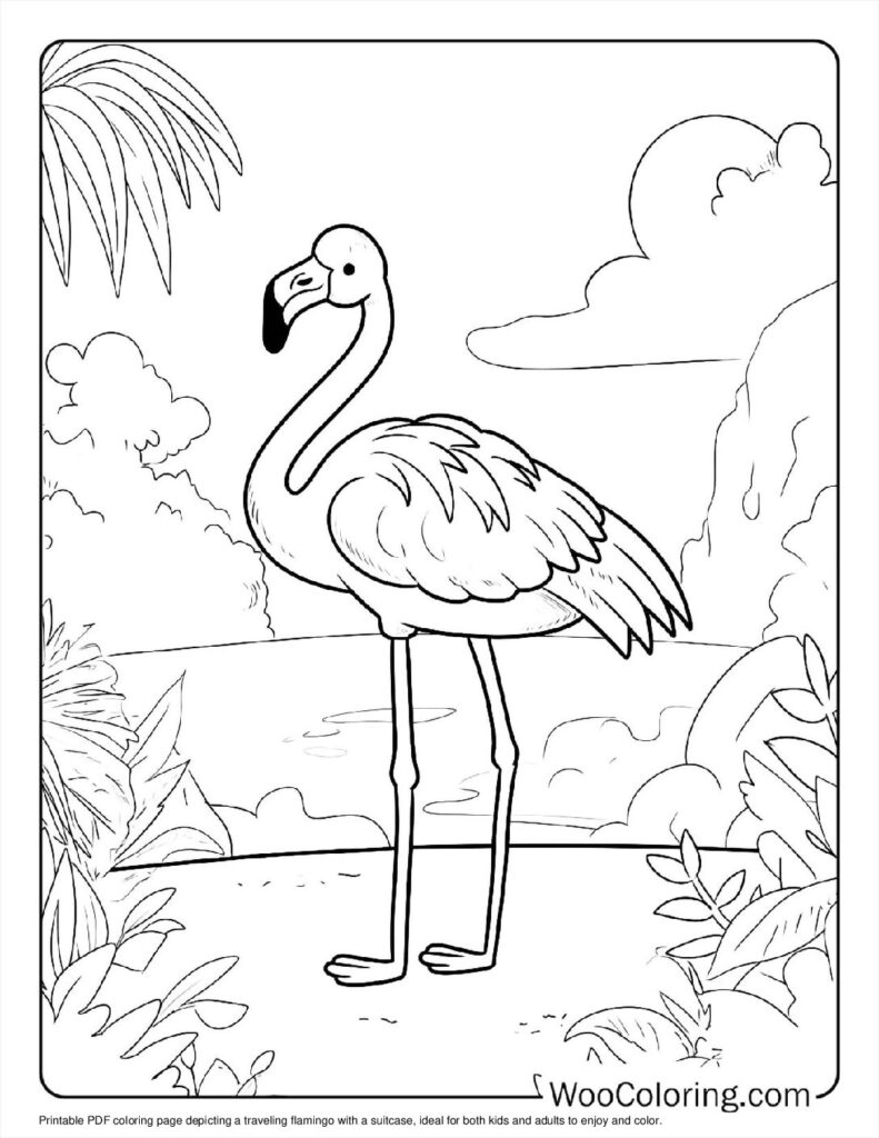 100+ Flamingo coloring pages (Free PDF To Print) | Woo Coloring