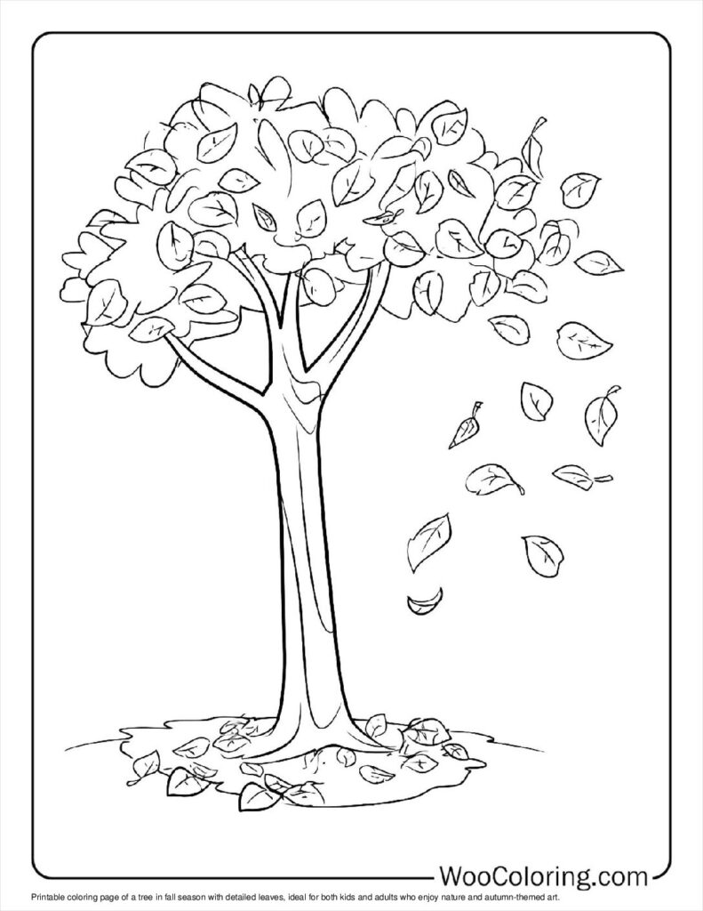100+ Tree coloring pages (Free PDF To Print) | Woo Coloring
