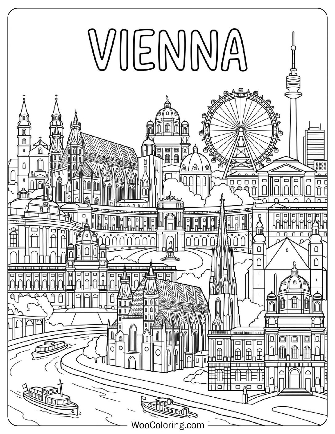 34 City Coloring Pages (Free PDF To Print) | Woo Coloring