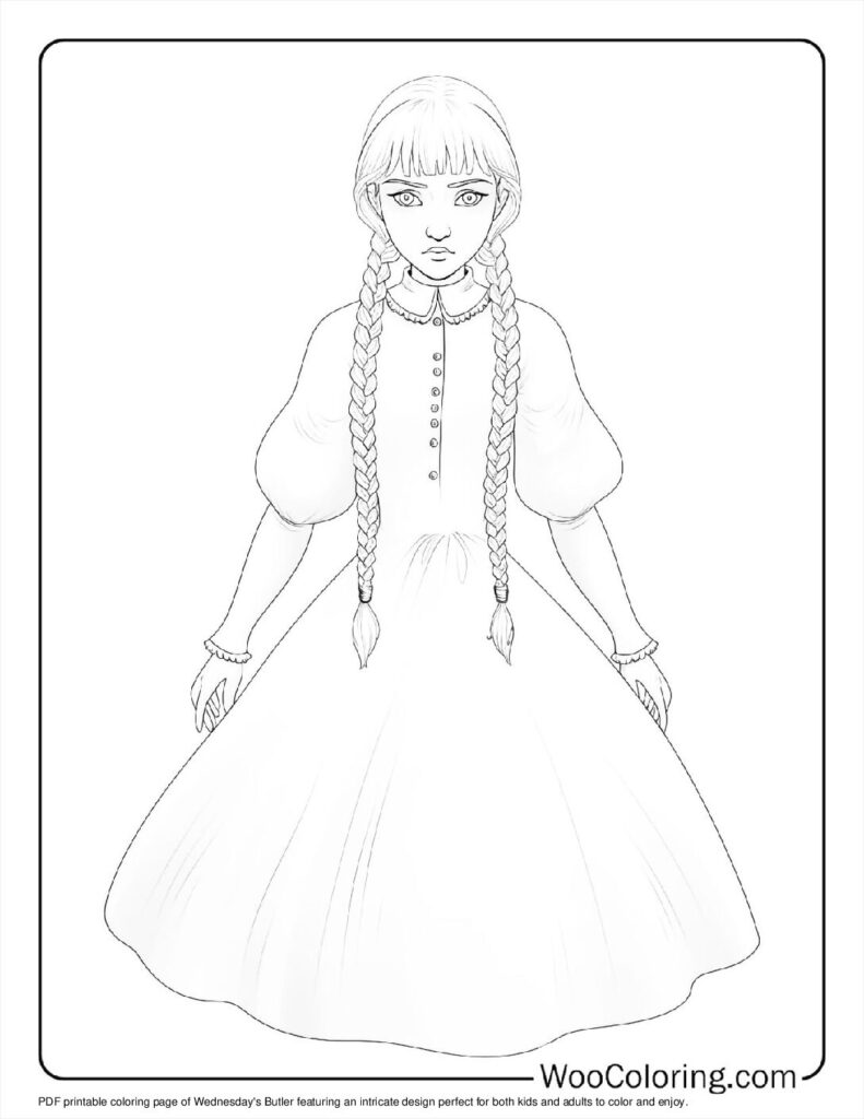 100+ Wednesday coloring pages (Free PDF To Print) | Woo Coloring