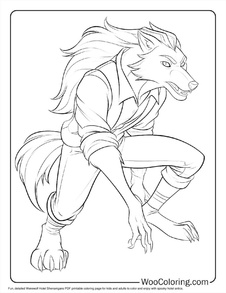 100+ Werewolf coloring pages (Free PDF To Print) | Woo Coloring