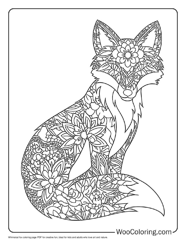 100+ Fox coloring pages (Free PDF To Print) | Woo Coloring