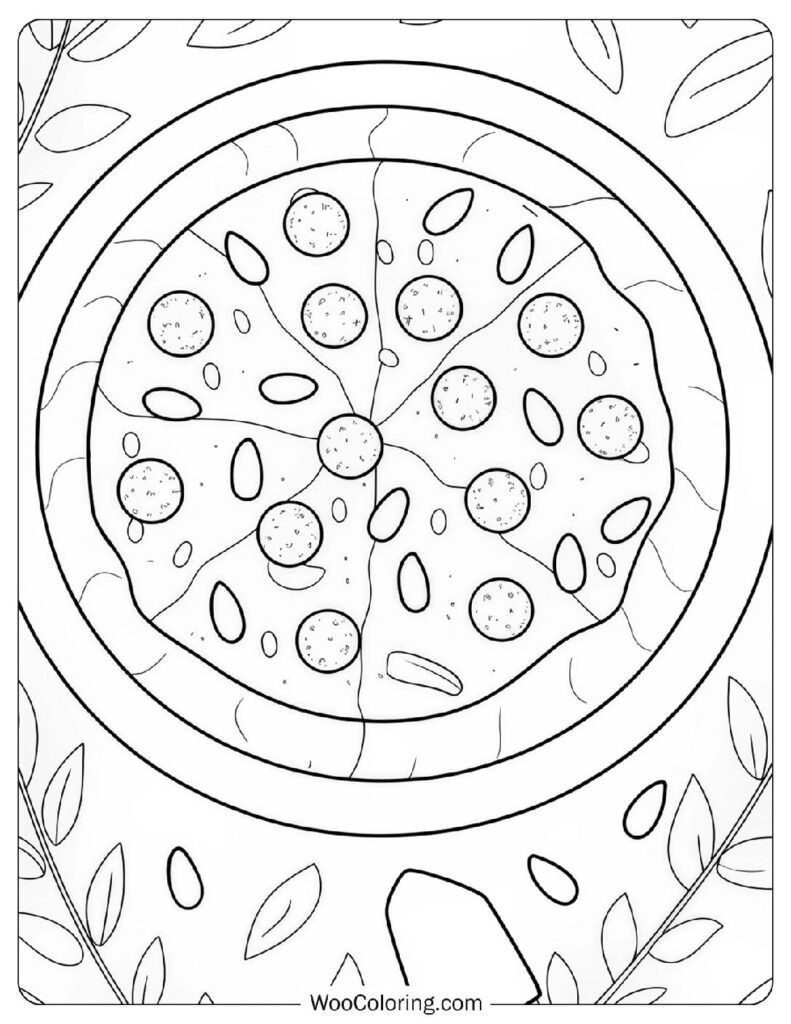 22 Pizza Coloring Pages (Free PDF To Print) | Woo Coloring