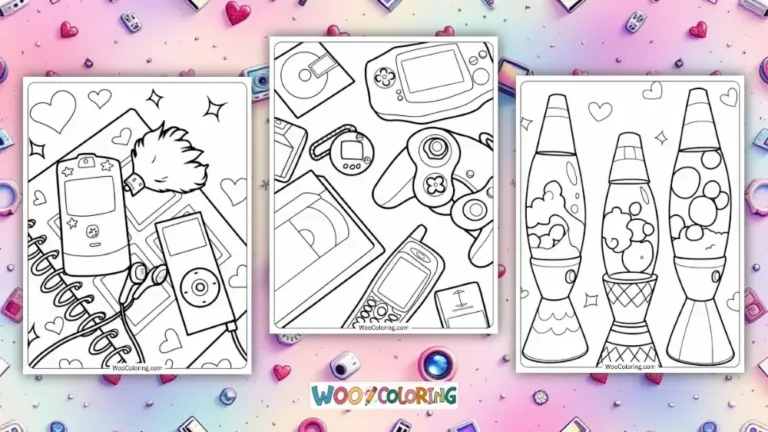 100+ Y2K coloring pages (Free PDF To Print) | Woo Coloring