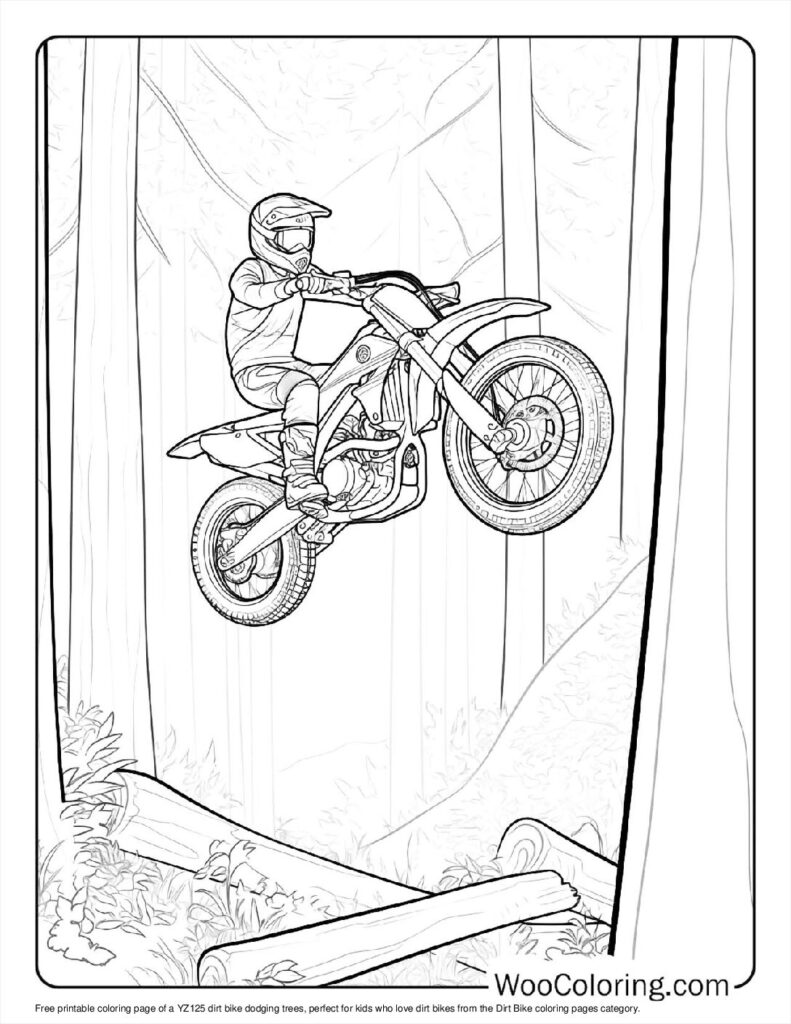 100+ Dirt Bike coloring pages (Free PDF To Print) | Woo Coloring