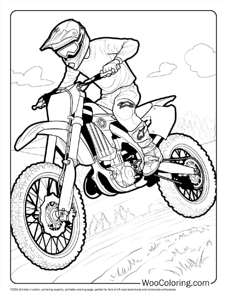 100+ Dirt Bike coloring pages (Free PDF To Print) | Woo Coloring