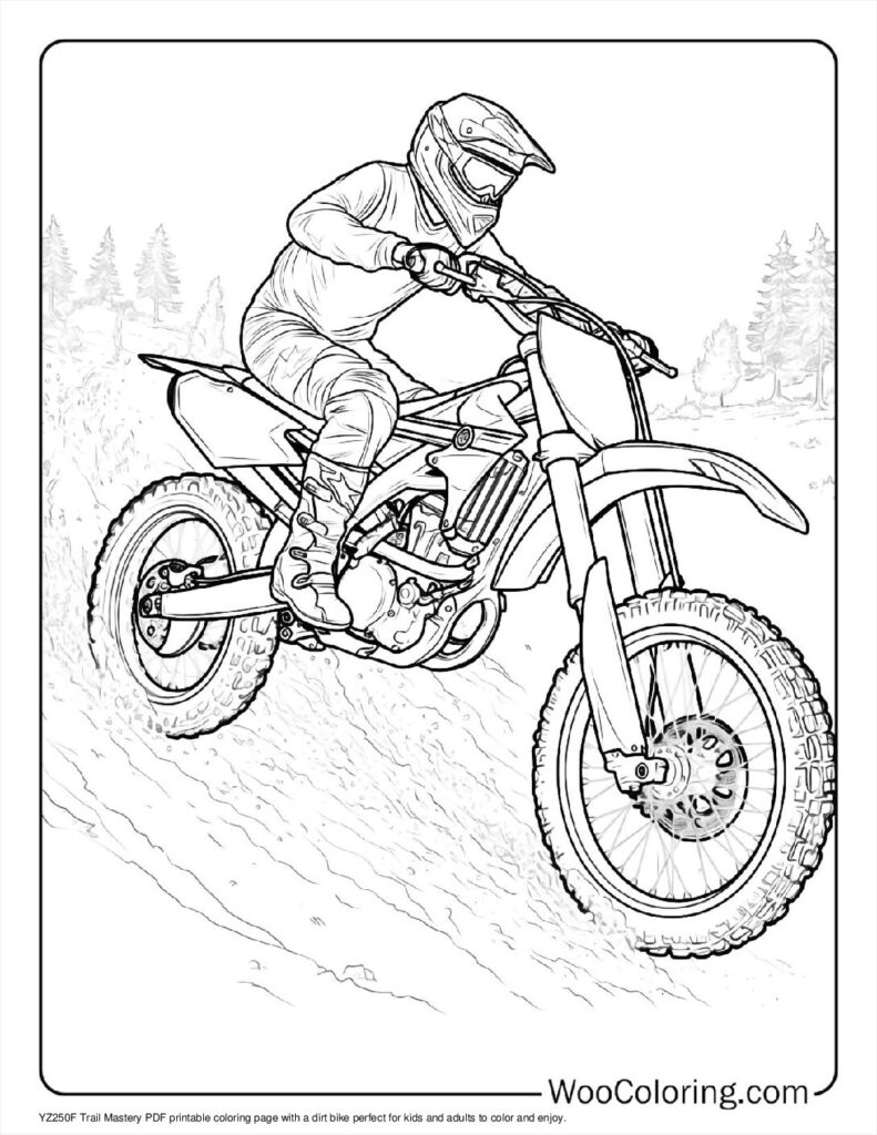 100+ Dirt Bike coloring pages (Free PDF To Print) | Woo Coloring