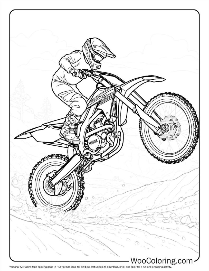 100+ Dirt Bike coloring pages (Free PDF To Print) | Woo Coloring