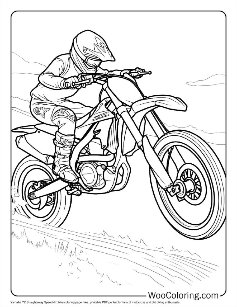 100+ Dirt Bike coloring pages (Free PDF To Print) | Woo Coloring