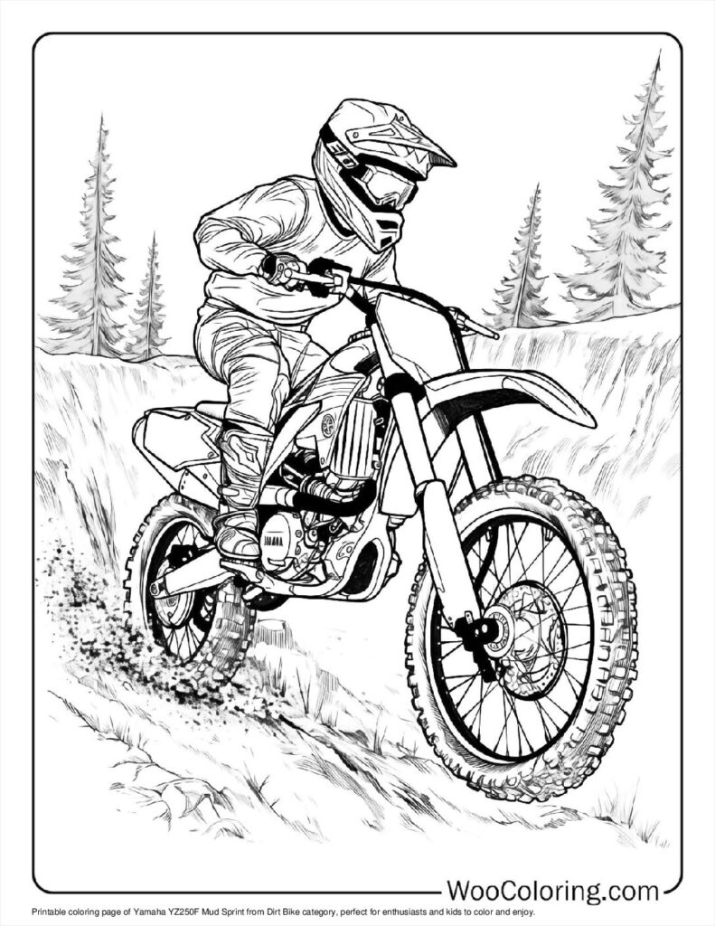 100+ Dirt Bike coloring pages (Free PDF To Print) | Woo Coloring