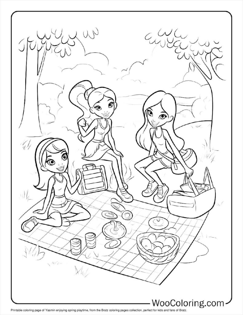 100+ Bratz coloring pages (Free PDF To Print) | Woo Coloring