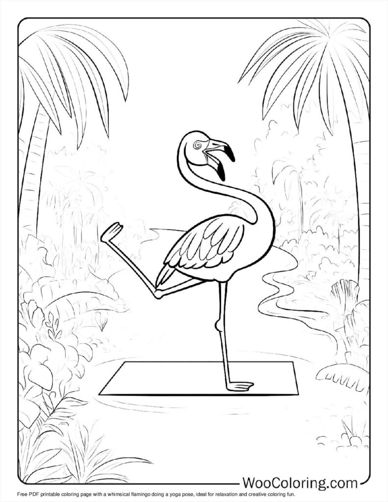100+ Flamingo coloring pages (Free PDF To Print) | Woo Coloring