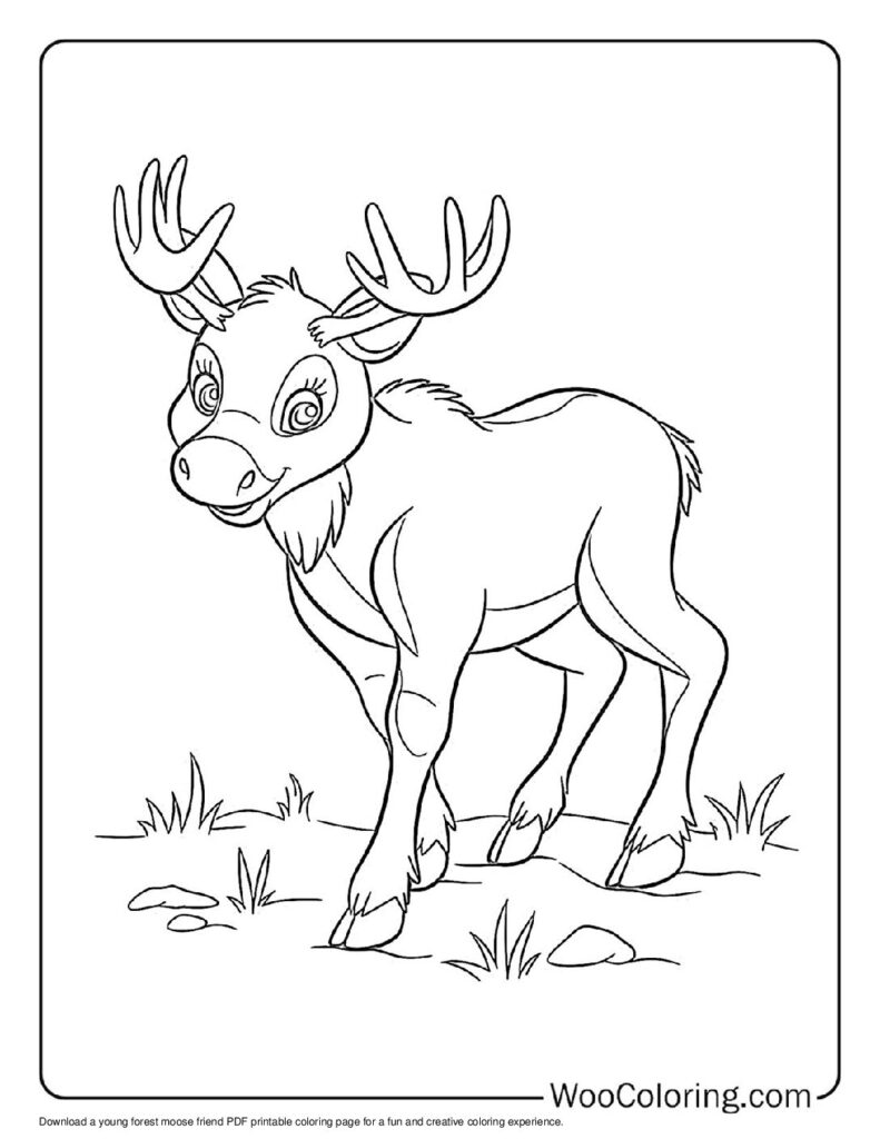 100+ Moose coloring pages (Free PDF To Print) | Woo Coloring