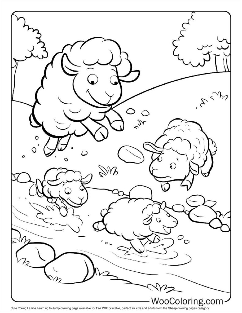 100+ Sheep coloring pages (Free PDF To Print) | Woo Coloring