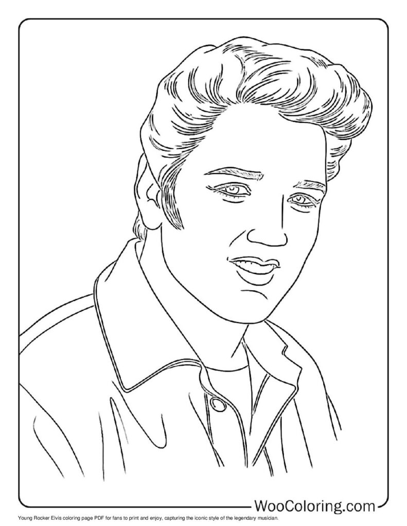 100+ Elvis coloring pages (Free PDF To Print) | Woo Coloring