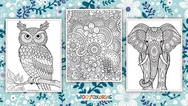 100+ Zentangle coloring pages (Free PDF To Print) | Woo Coloring